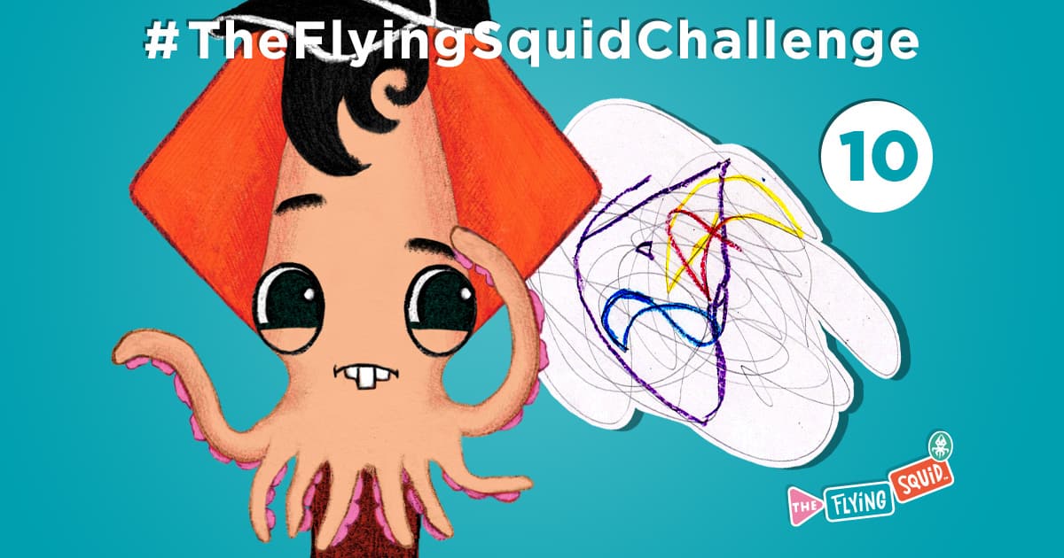 Join the Flying Squid in drawing Scrawl Scribble!