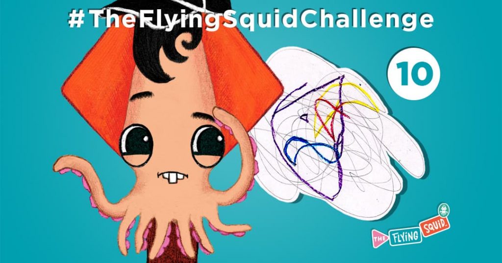Join the Flying Squid in drawing Scrawl Scribble!